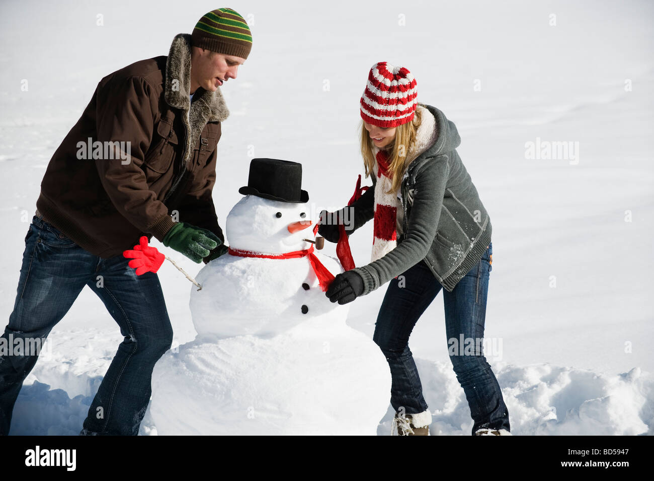 Snowman Couples High Resolution Stock Photography and Images - Alamy