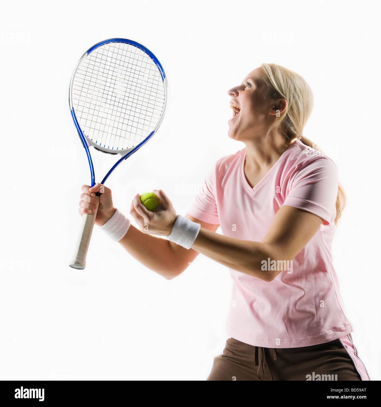 Tennis player training Cut Out Stock Images & Pictures - Alamy
