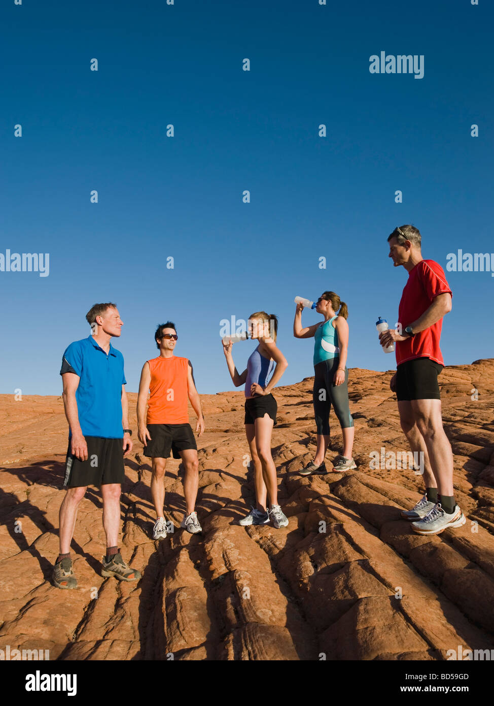 Runners at Red Rock taking a break Stock Photo - Alamy