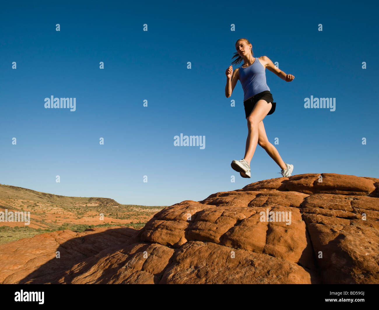 A runner at Red Rock Stock Photo - Alamy