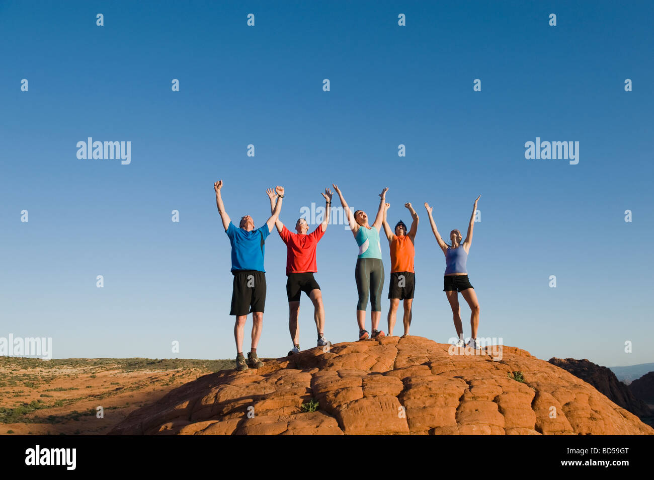 Runners at Red Rock taking a break Stock Photo - Alamy