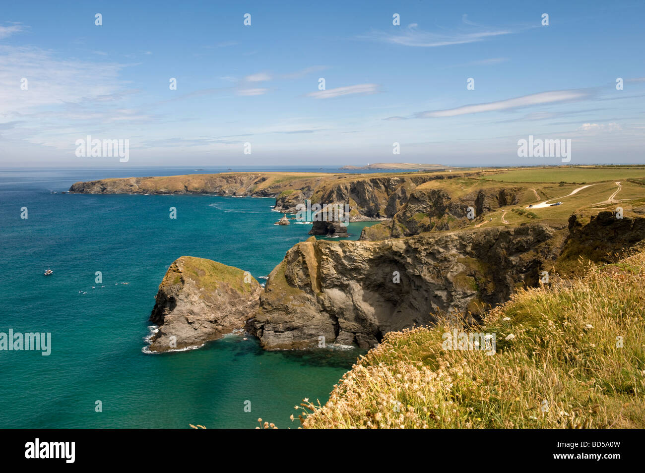 Carnewas & Bedruthan Steps North Cornish Coast Stock Photo - Alamy