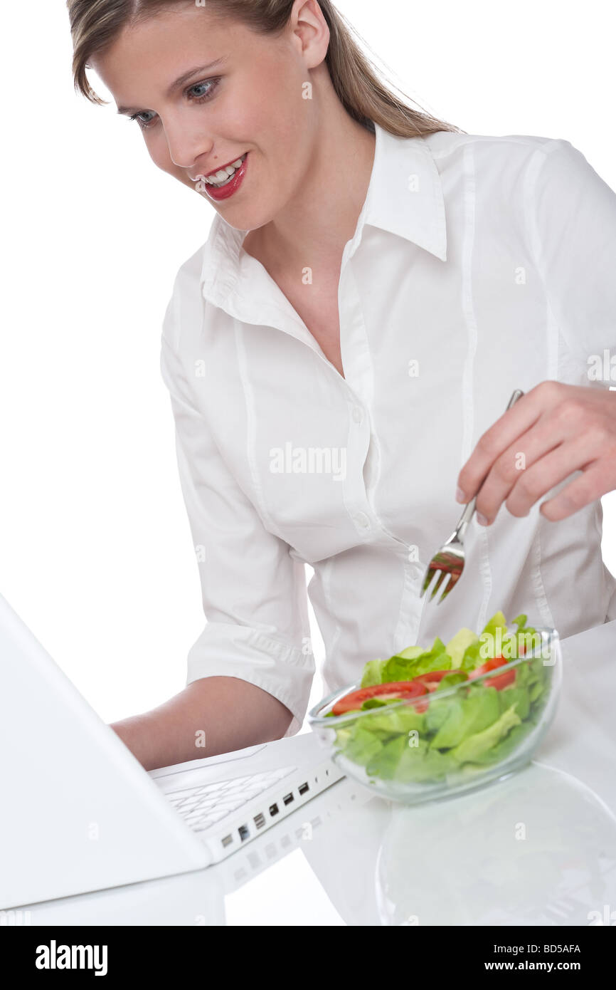 Woman healthy lunch office hi-res stock photography and images - Alamy