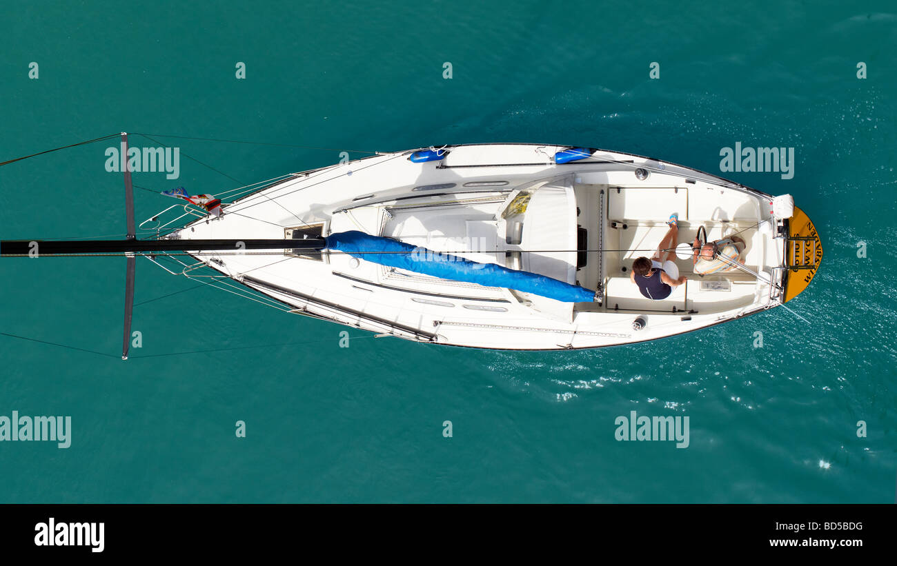 Overhead sailing yacht hi-res stock photography and images - Alamy