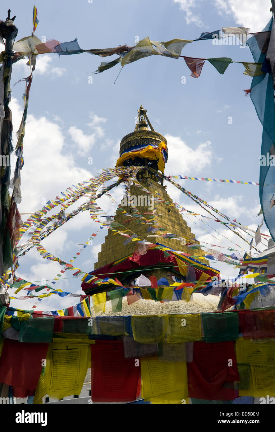 Buddhist stupa tibetan flags hi-res stock photography and images - Alamy
