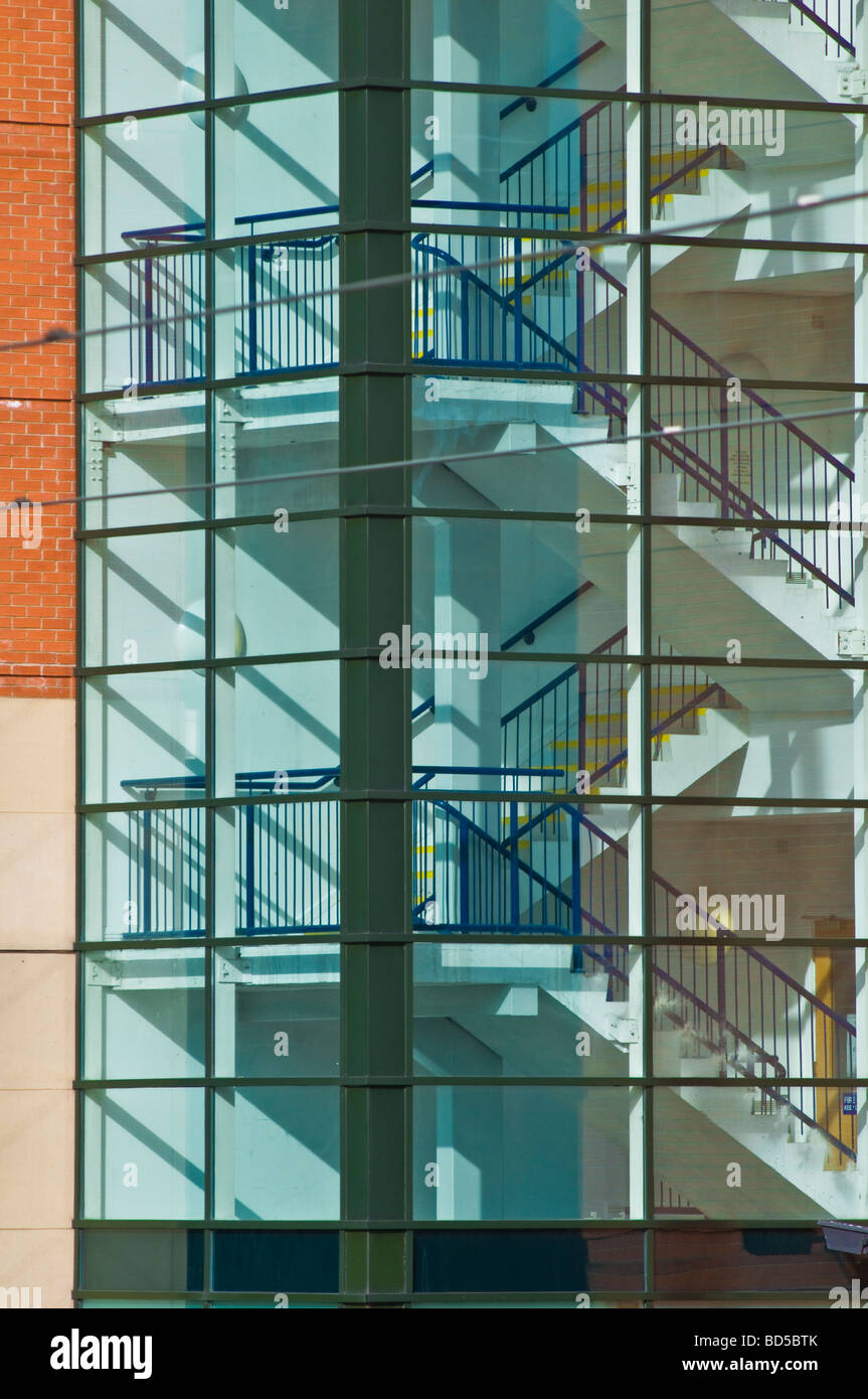 The glass front of a commercial building, Manchester Stock Photo - Alamy