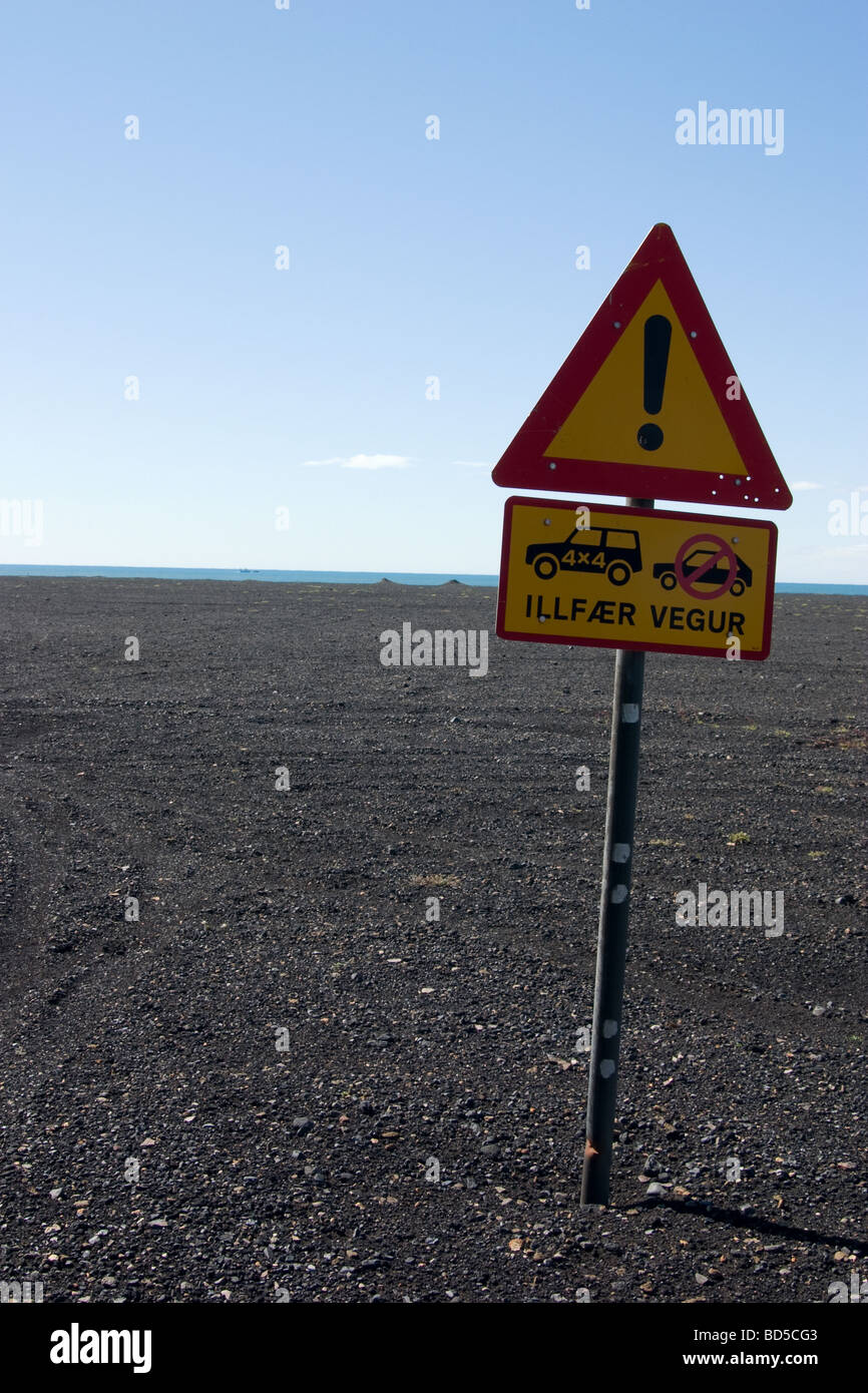 Iceland warning volcano hi-res stock photography and images - Alamy