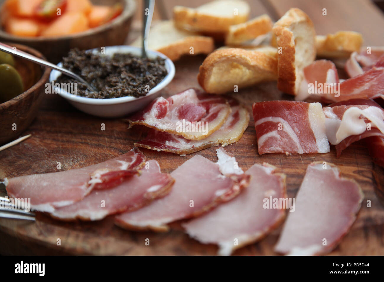 Traditional Corsican food platter Stock Photo - Alamy