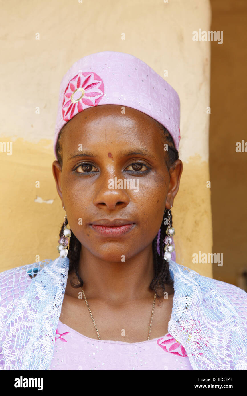 Woman, portrait, Mbororo ethnic group, Bamenda, Cameroon, Africa Stock ...