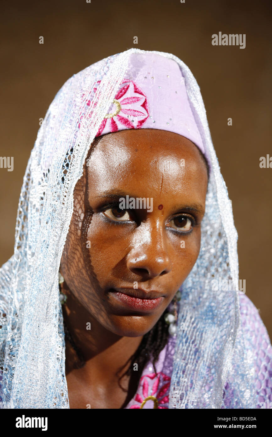 Woman, portrait, Mbororo ethnic group, Bamenda, Cameroon, Africa Stock ...