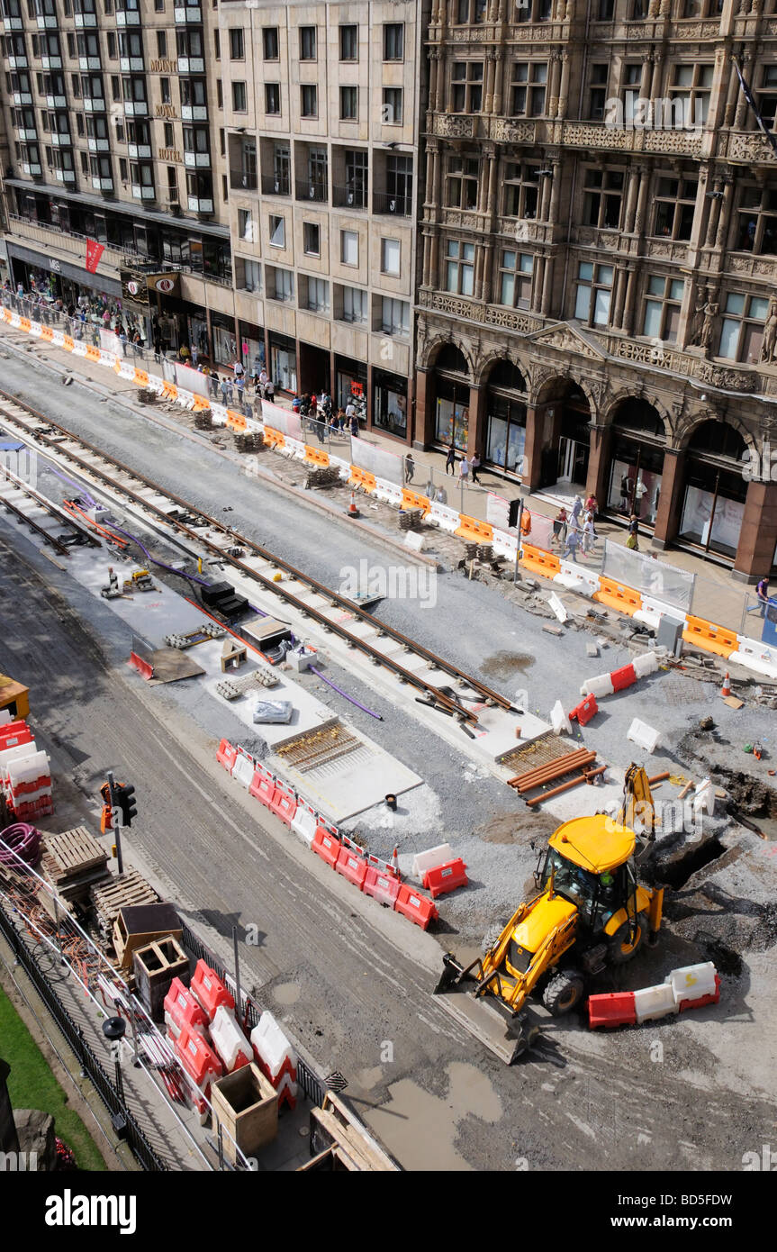 Edinburgh tram tracks hi-res stock photography and images - Alamy