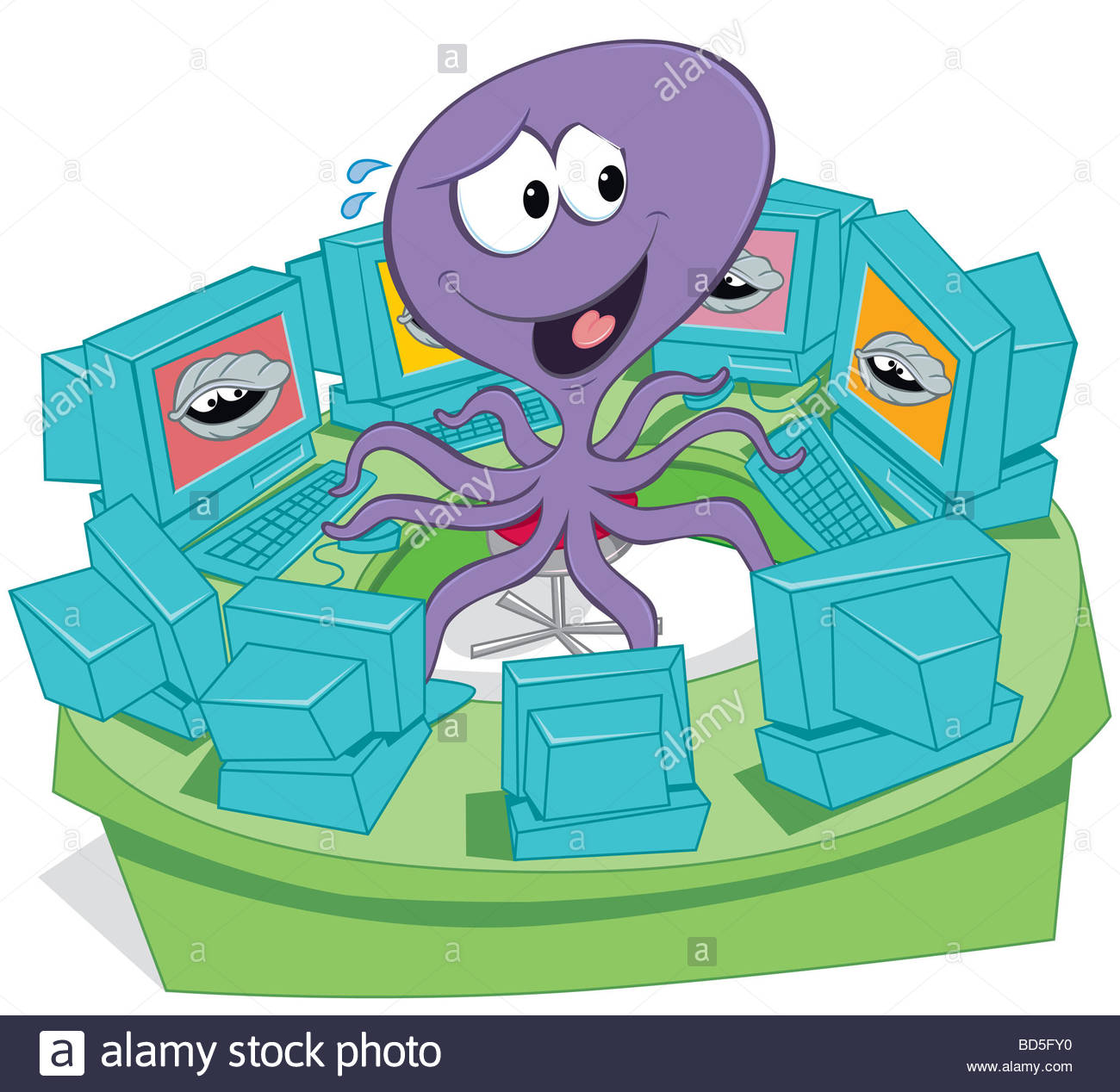 Busy Octopus Stock Photo, Royalty Free Image: 25323172 - Alamy