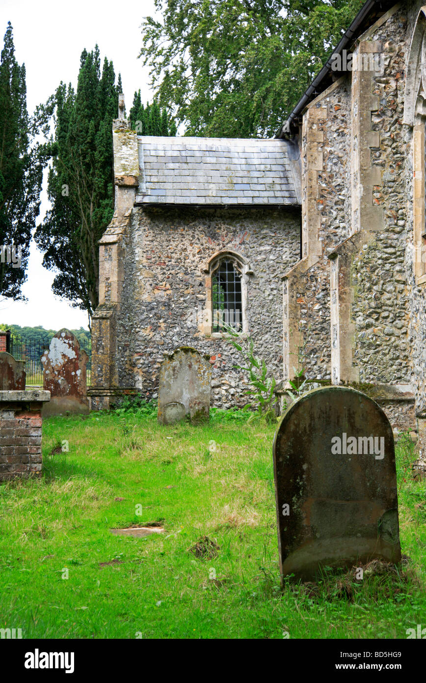 South porch of the Church of Saint Botolph at Westwick, Norfolk, United ...