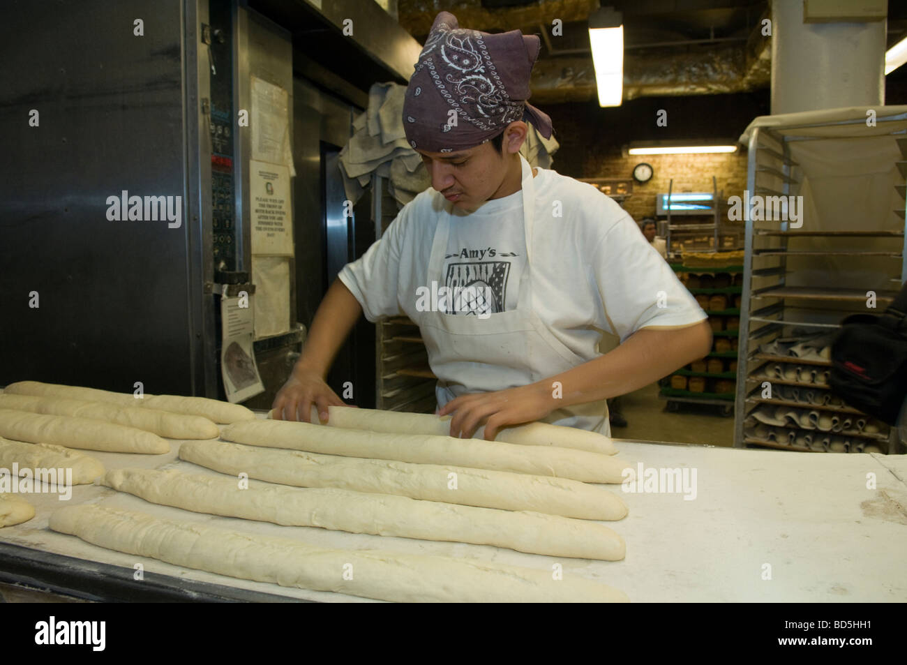 Workers at Amy s Bread in Chelsea Market in New York bake loaves of ...