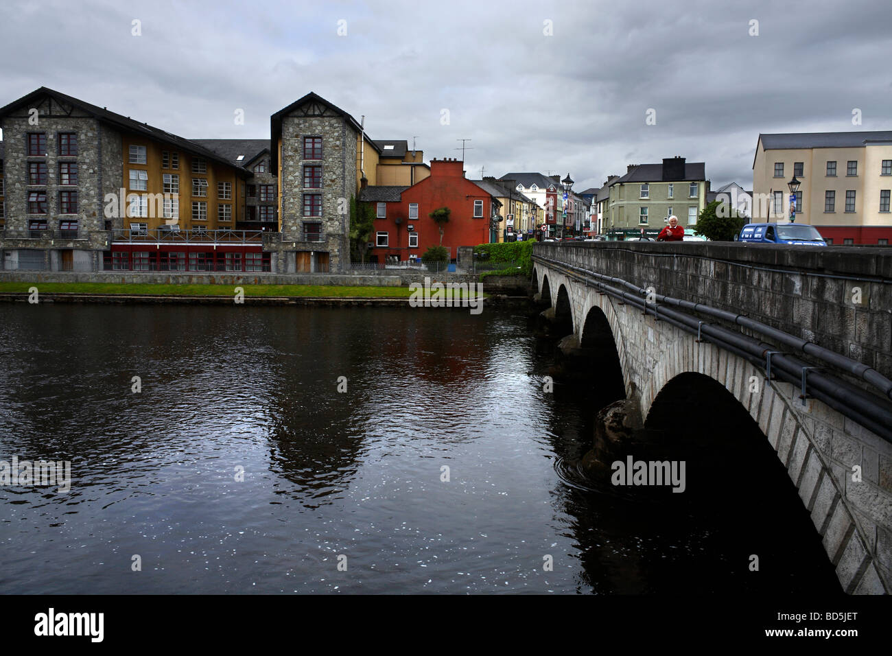 Upper Bridge and the Ridge Hotel Moy River Ballin County Mayo Ireland ...