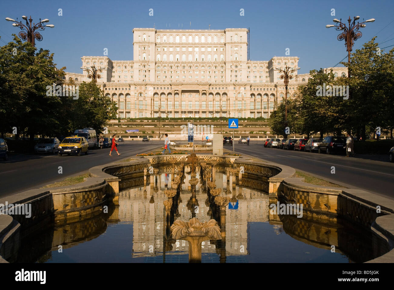 Bucharest Parliament Fountain High Resolution Stock Photography and ...