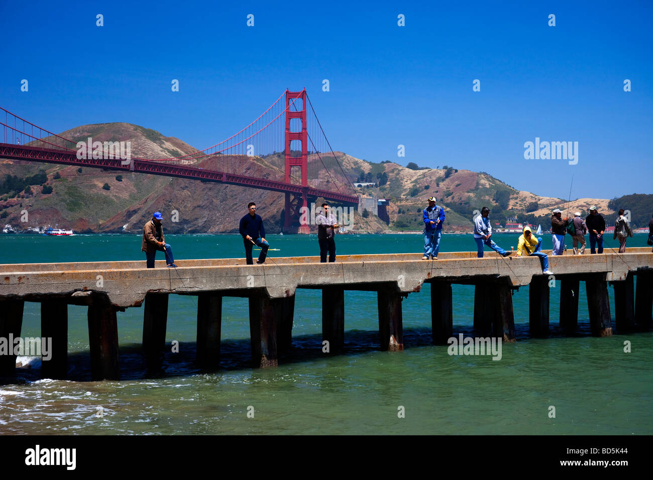 San francisco bay torpedo wharf golden gate bridge california united hi ...