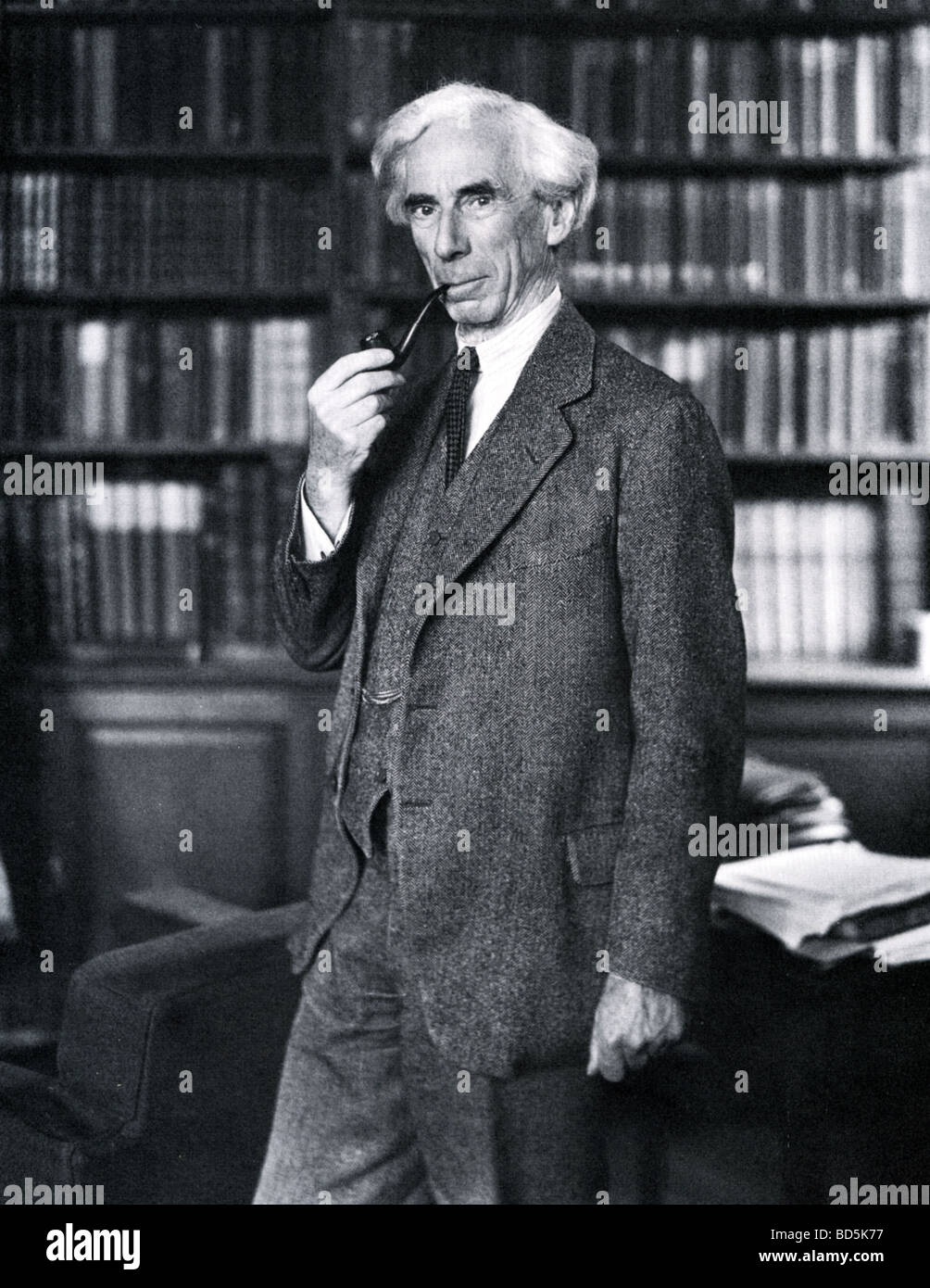 BERTRAND RUSSELL British philosopher photographed in 1935 Stock Photo ...
