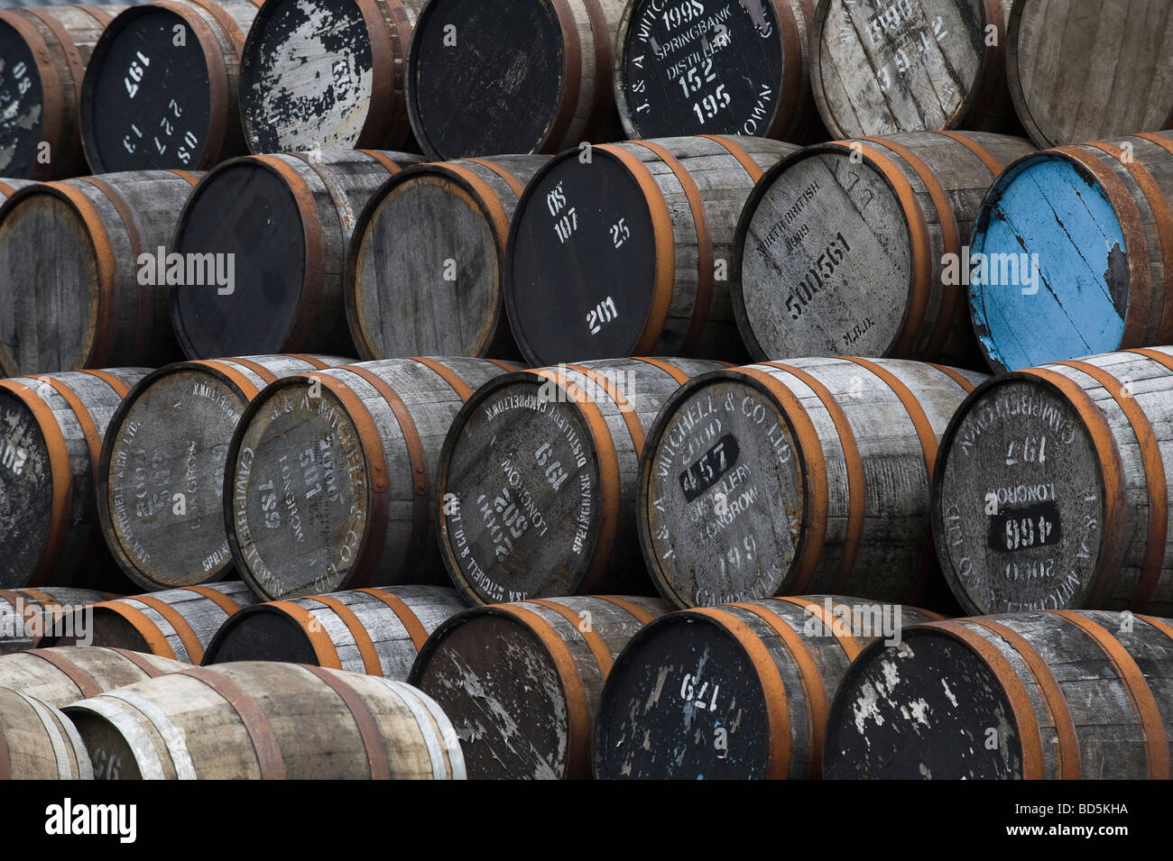 Stack of whisky barrels hi-res stock photography and images - Alamy