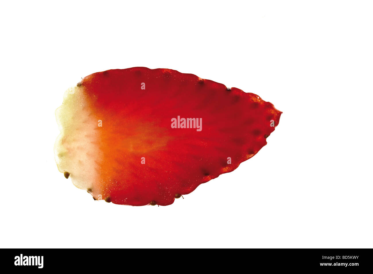 Single strawberry from top Cut Out Stock Images & Pictures - Alamy