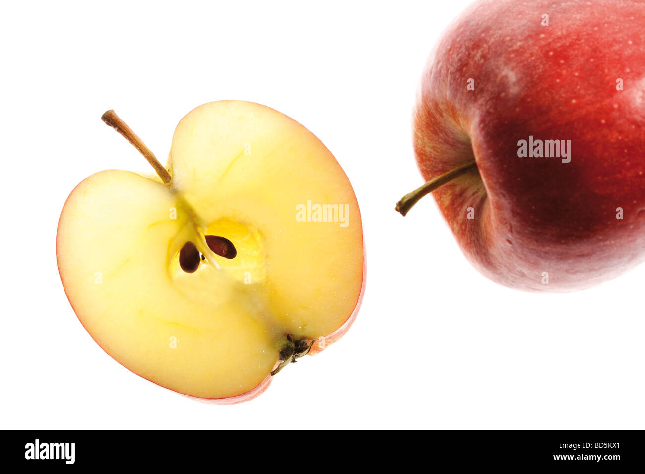 Apple and apple slice Stock Photo - Alamy
