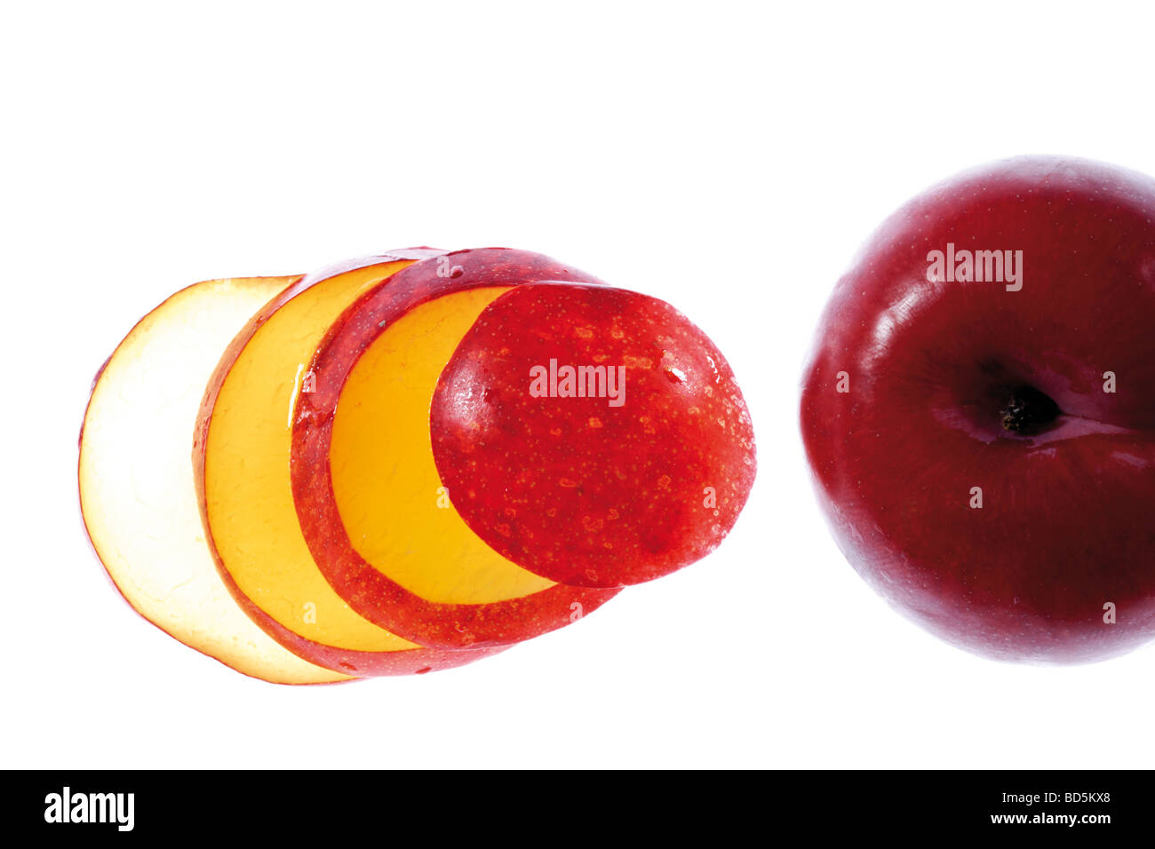 Close view several slices Cut Out Stock Images & Pictures - Alamy