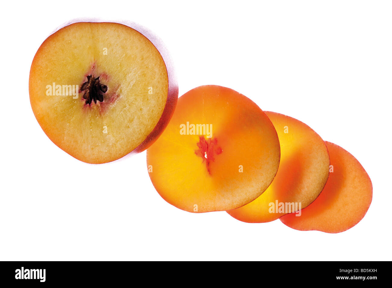 Nectarine slices hi-res stock photography and images - Alamy