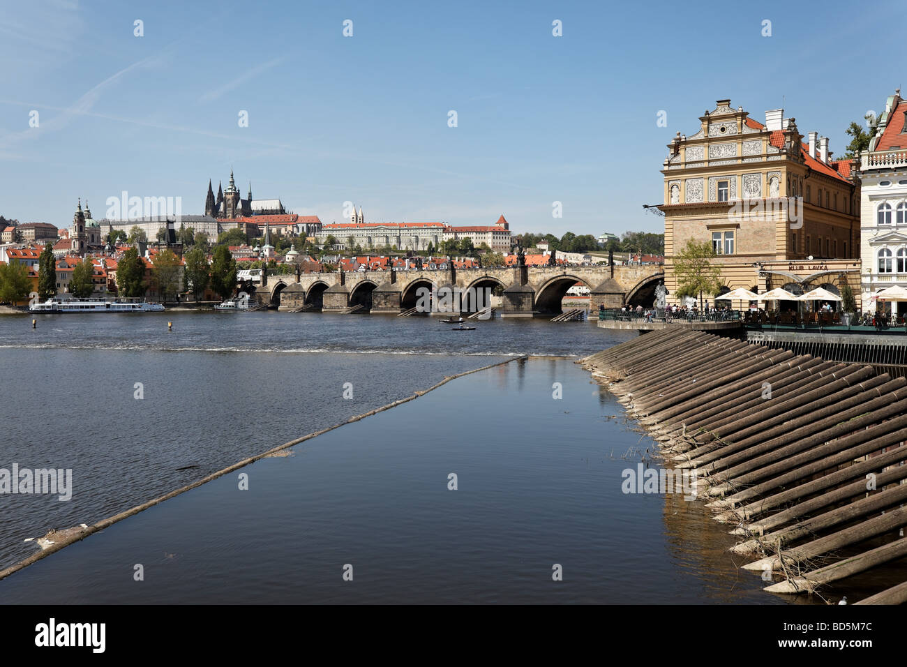 Prague, Charles Bridge, Prague Castle Hradcany and Moldova Stock Photo - Alamy