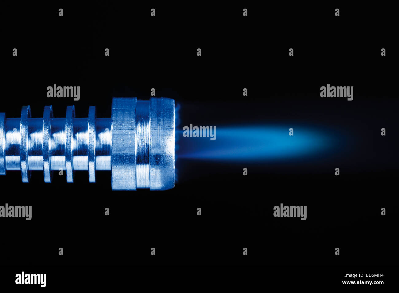 Gas burner with flame Stock Photo - Alamy