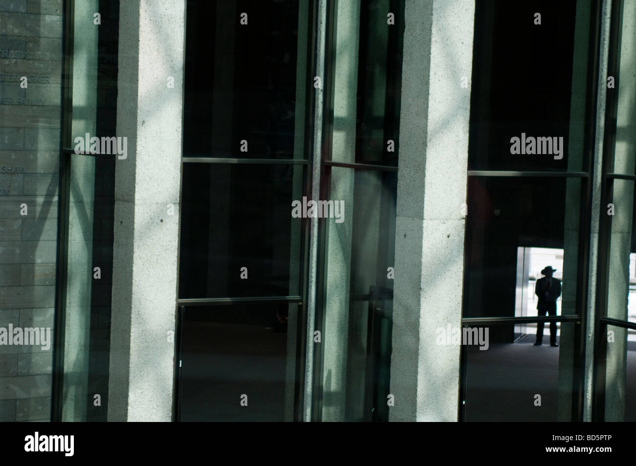 Museum guard at the National Gallery of Victoria NGV International ...