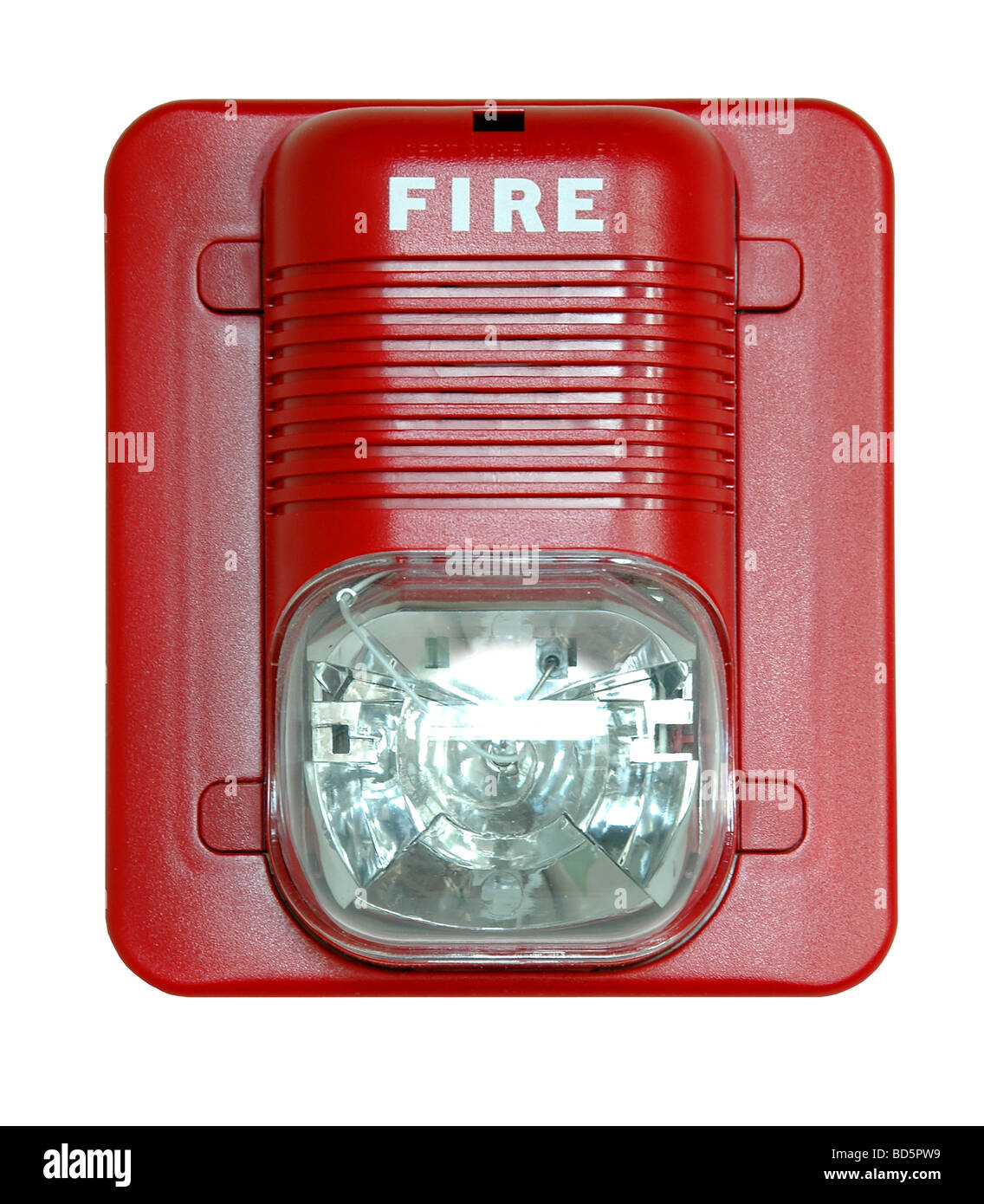 Fire alarm isolated over a white background Stock Photo - Alamy
