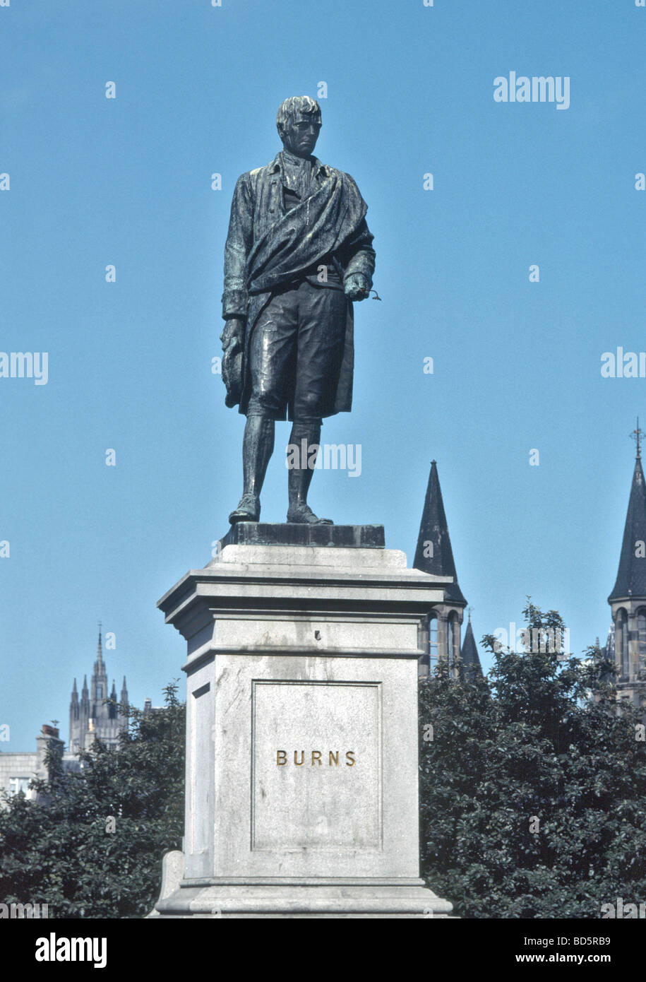 Statue of Robert Burns Stock Photo - Alamy
