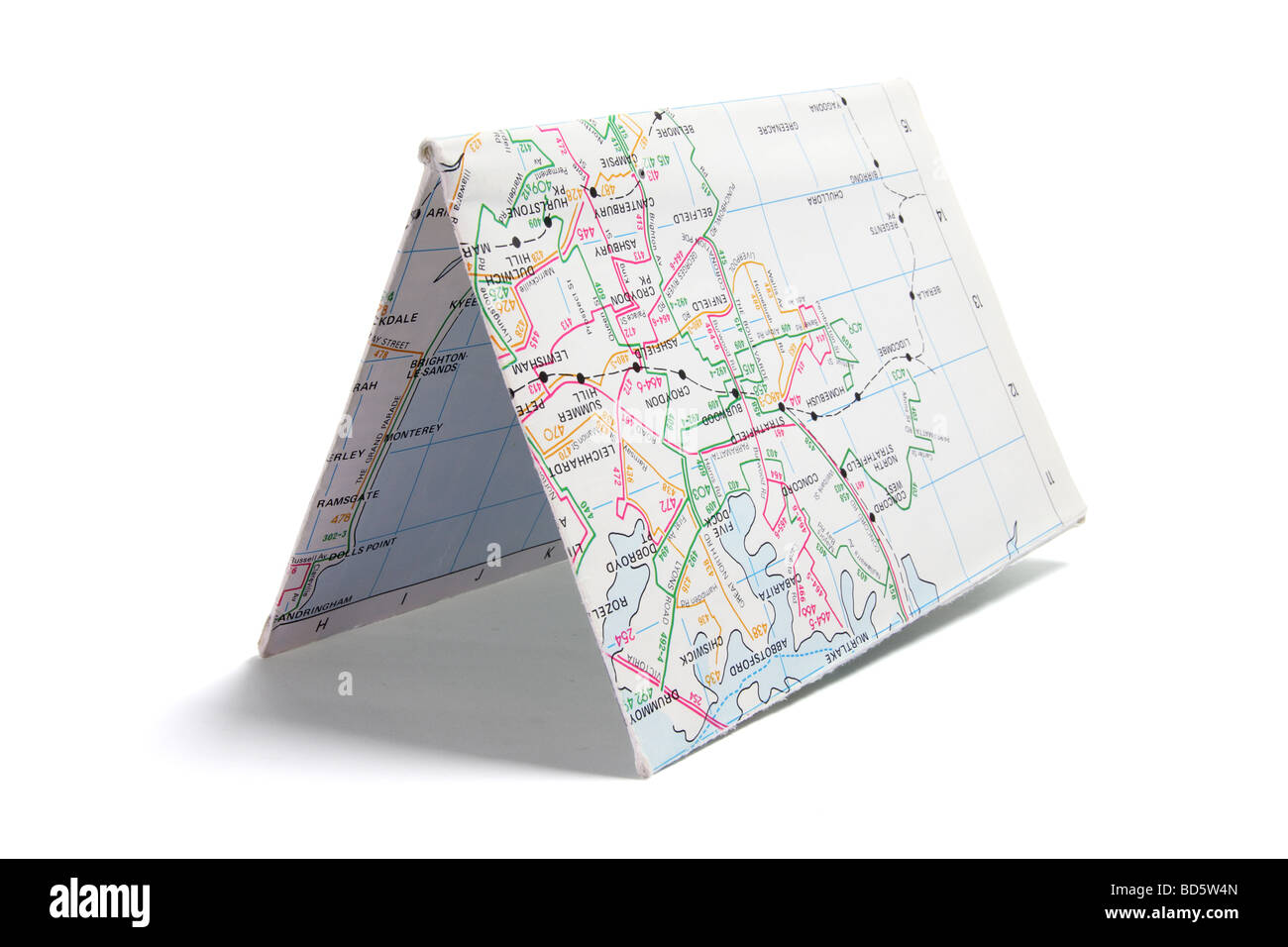 Paper folded map Cut Out Stock Images & Pictures - Alamy Paper folded map Cut Out Stock Images & Pictures - Alamy