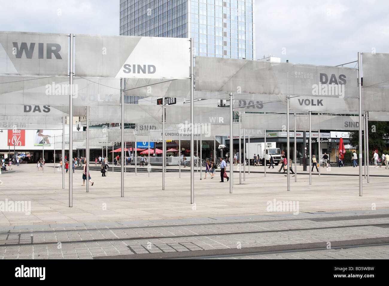 Exhibition on Alexanderplatz commemorating 20 years since the fall of ...