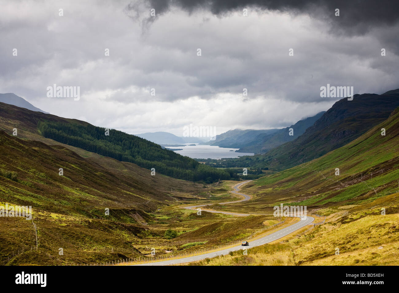 A832 in the Scottish Highlands Stock Photo - Alamy