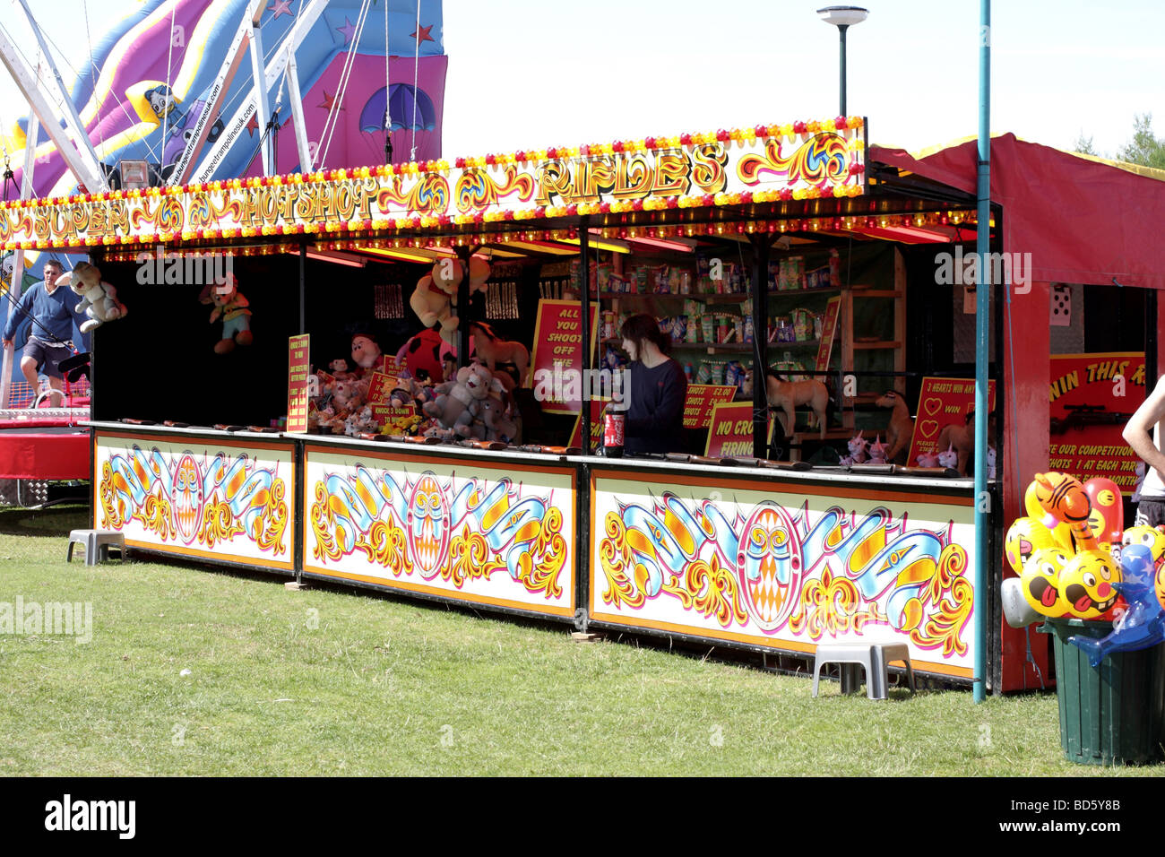Fairground stall at the Helicopter show 2009 Stock Photo - Alamy
