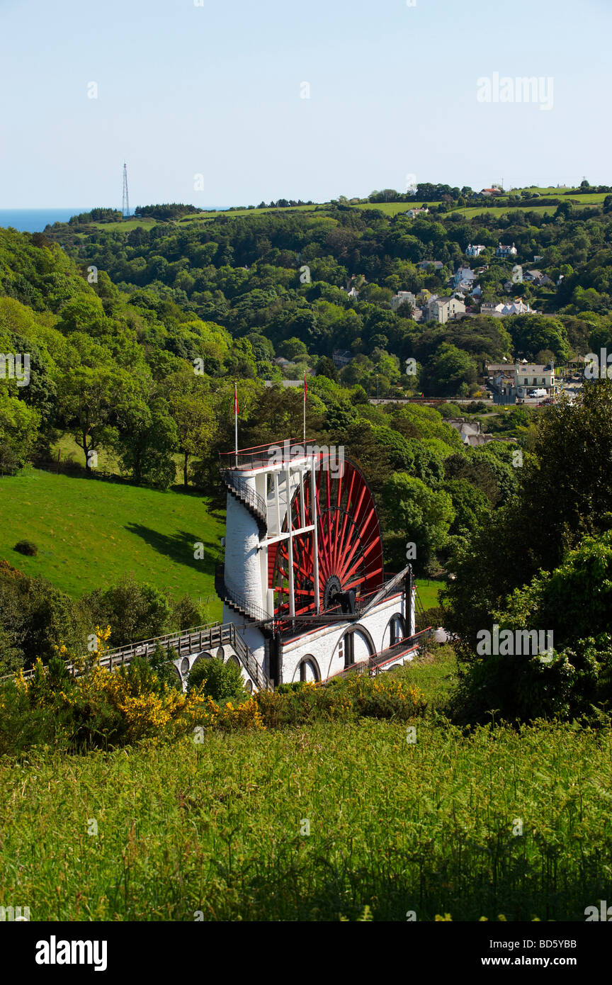 Laxey Wheel Laxey Isle Of Man Stock Photo - Alamy