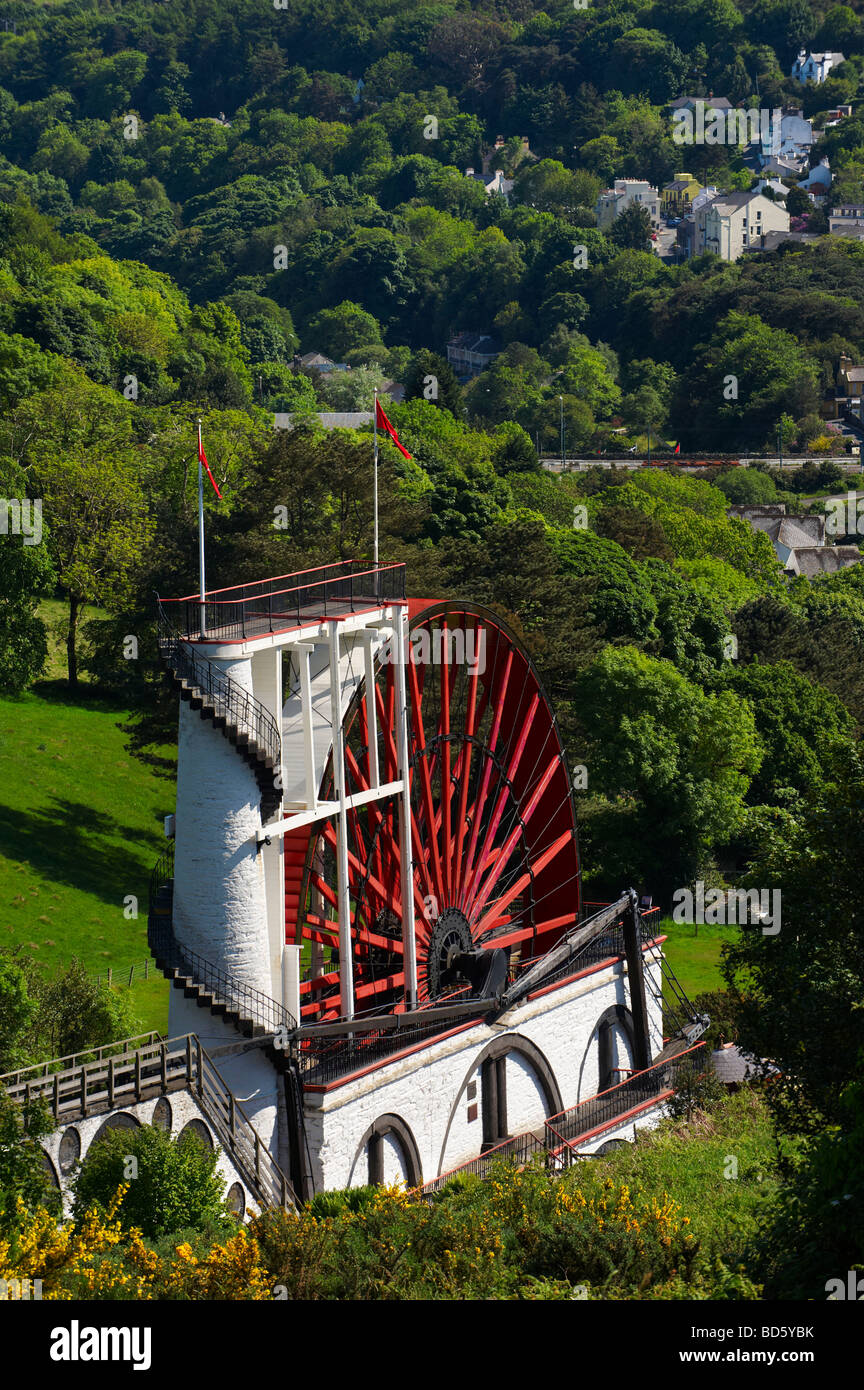 Laxey Wheel Laxey Isle Of Man Stock Photo - Alamy