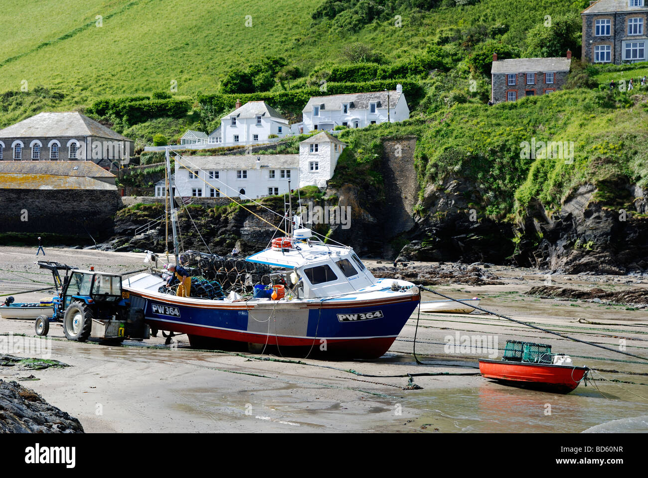 a fishing boat port isaac in cornwall,uk Stock Photo - Alamy