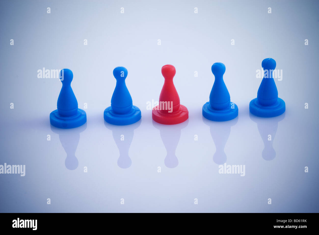 Blue and red board game counters Stock Photo - Alamy