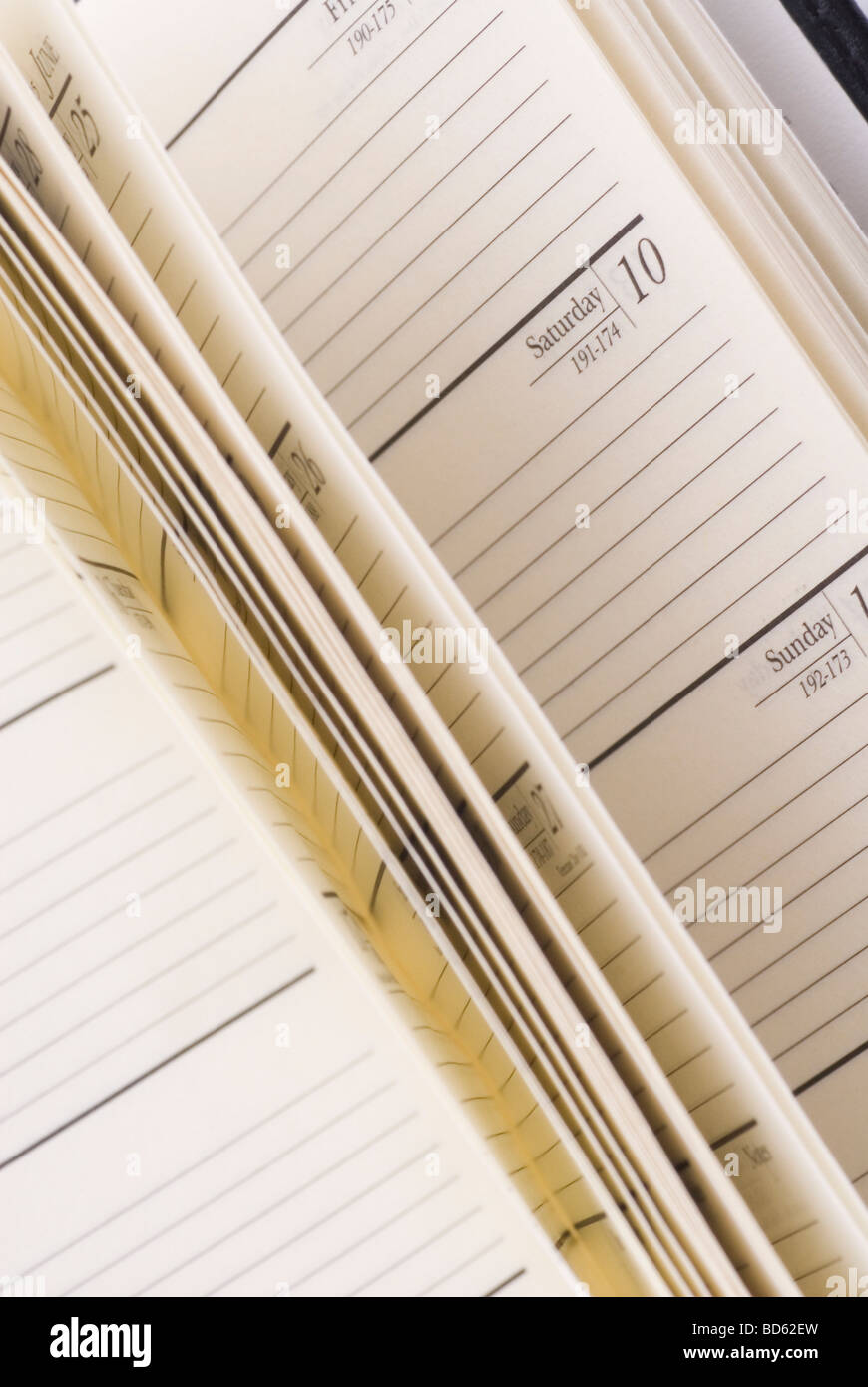 Diary planner hi-res stock photography and images - Alamy