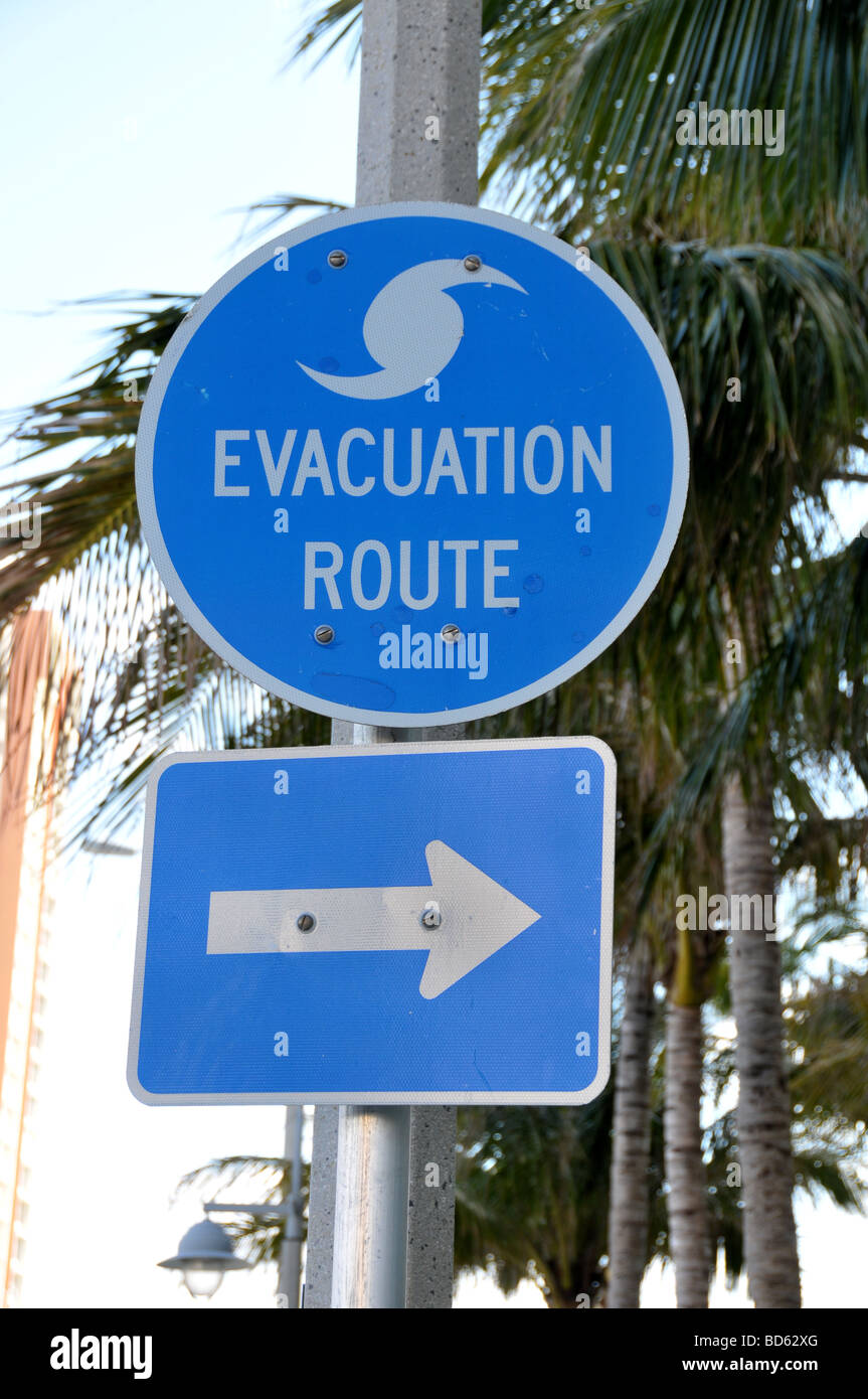 Hurricane evacuation route signs in Florida, USA Stock Photo - Alamy