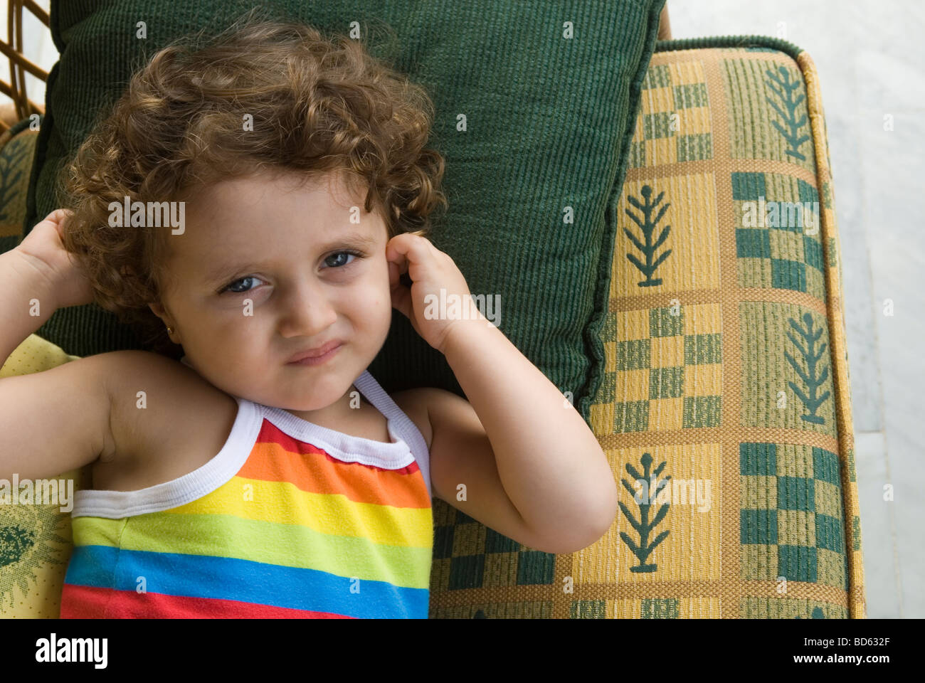 Annoyed little girl Stock Photo - Alamy