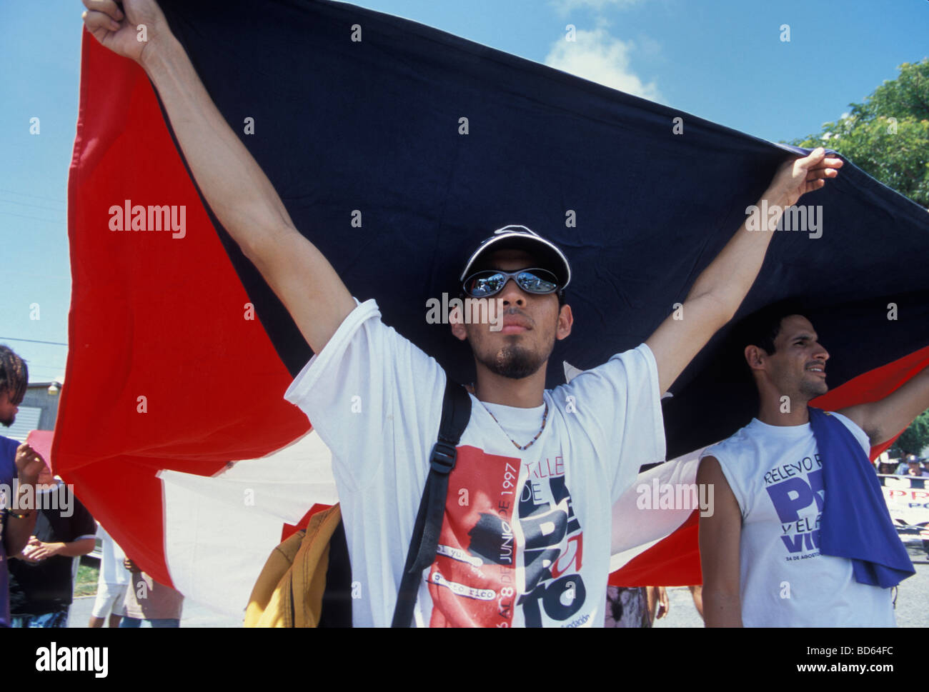 Protesters rally against the US Navy on Vieques Island Puerto Rico ...
