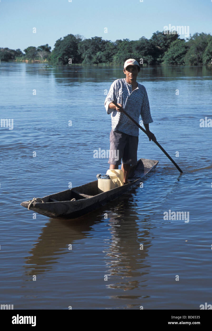 A traditional boat in the Pantanal of western Brazil Stock Photo - Alamy