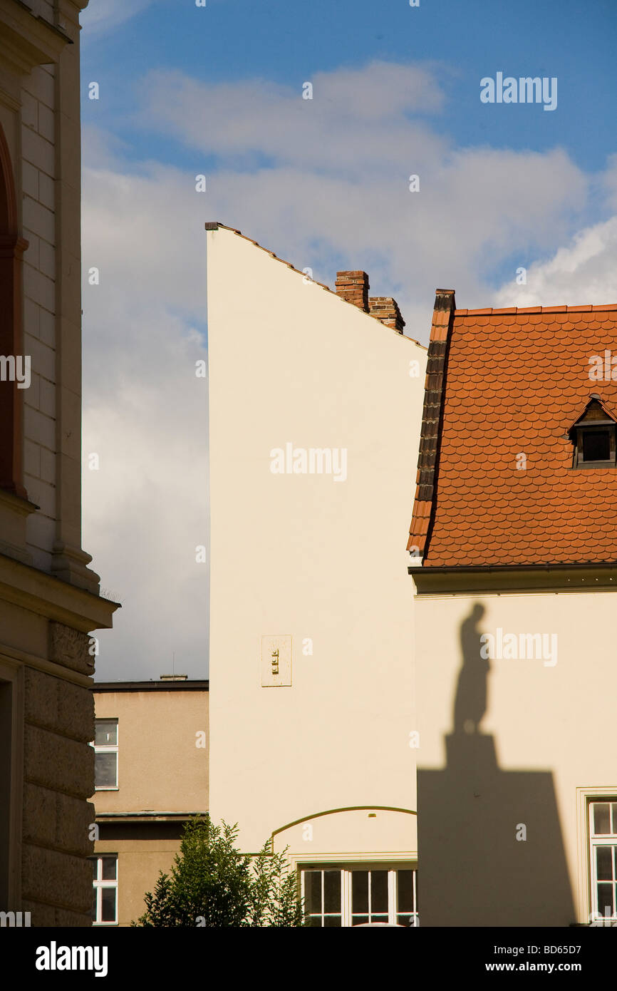 Shadow of statue on wall in Brno Stock Photo - Alamy
