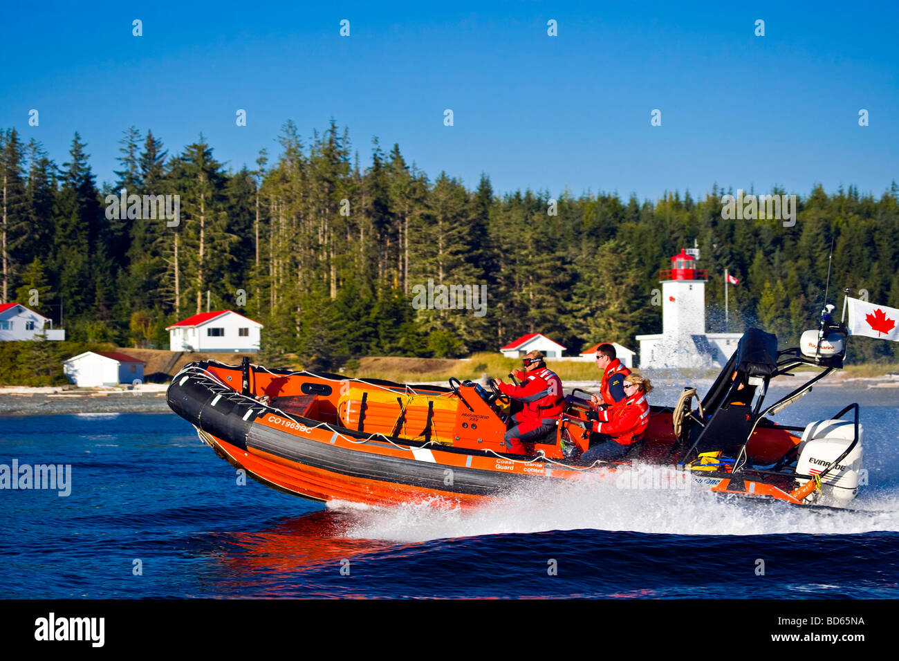 Coast guard boat 508 Vancouver Island British Columbia Canada Stock ...