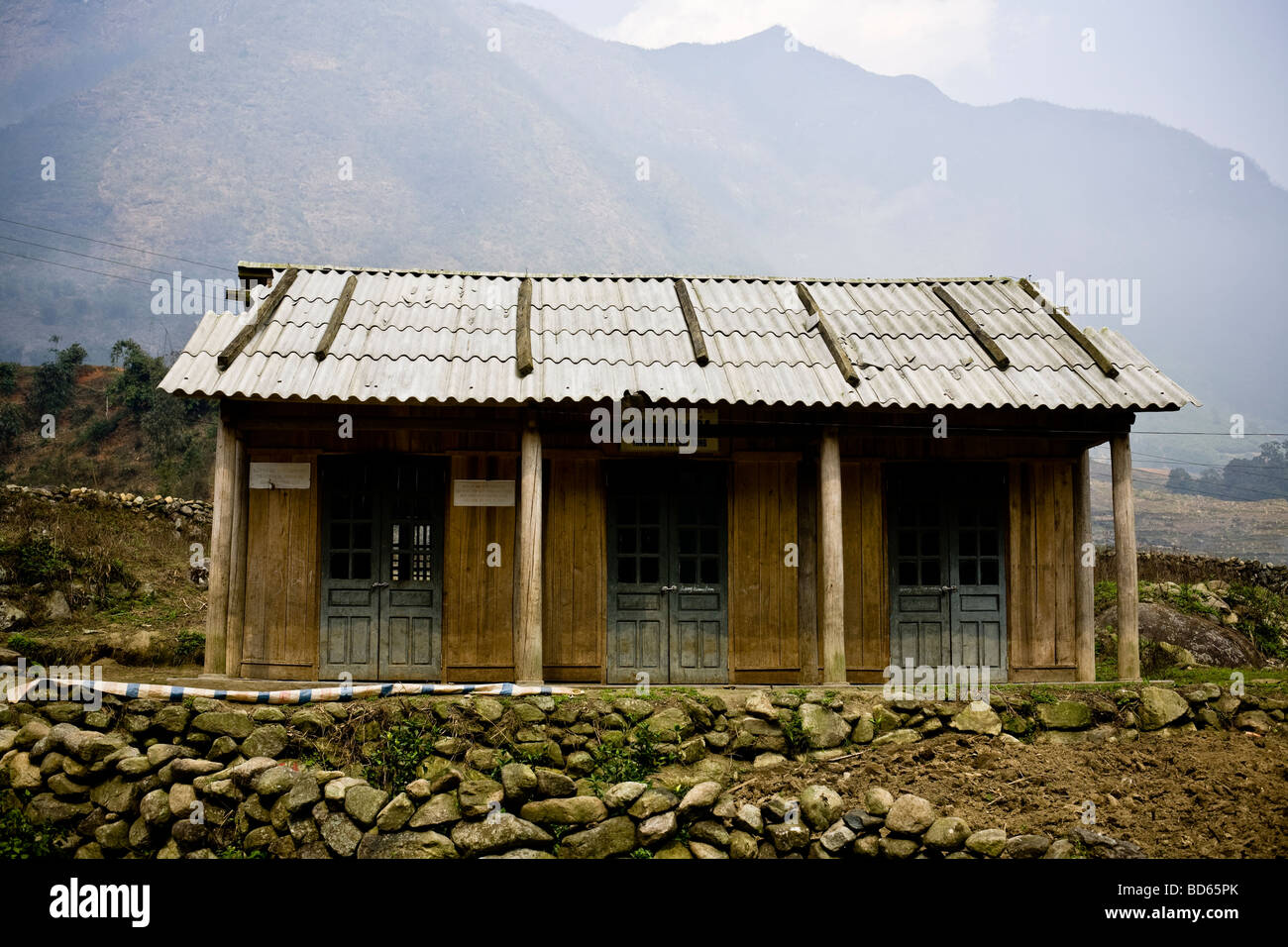 A small public building in a village in northern Vietnam Stock Photo ...