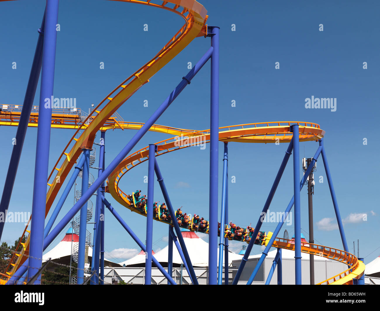 Behemoth roller coaster at Canada's Wonderland amusement park Stock ...