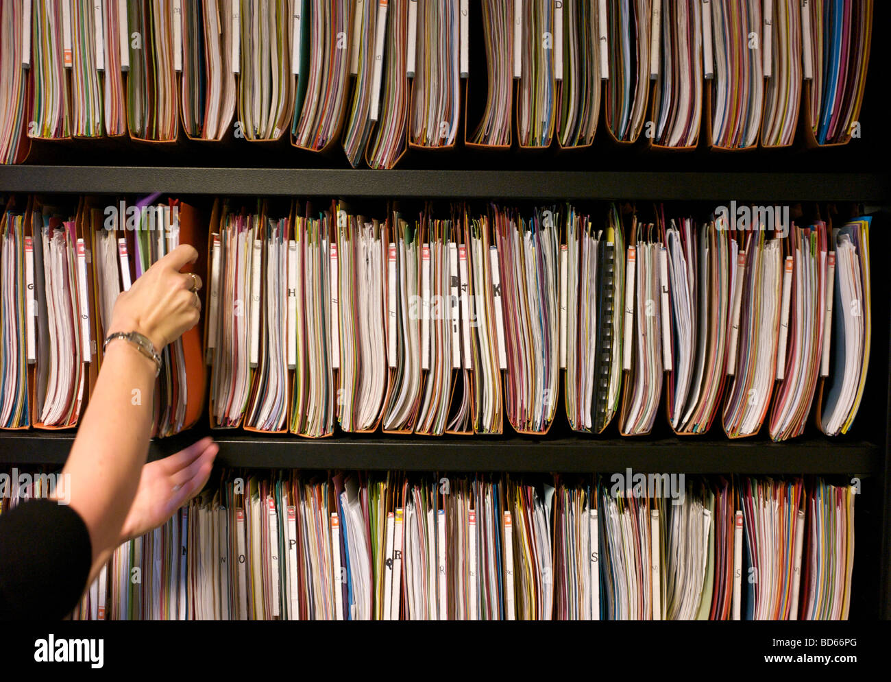 Files placed on a shelf Stock Photo - Alamy